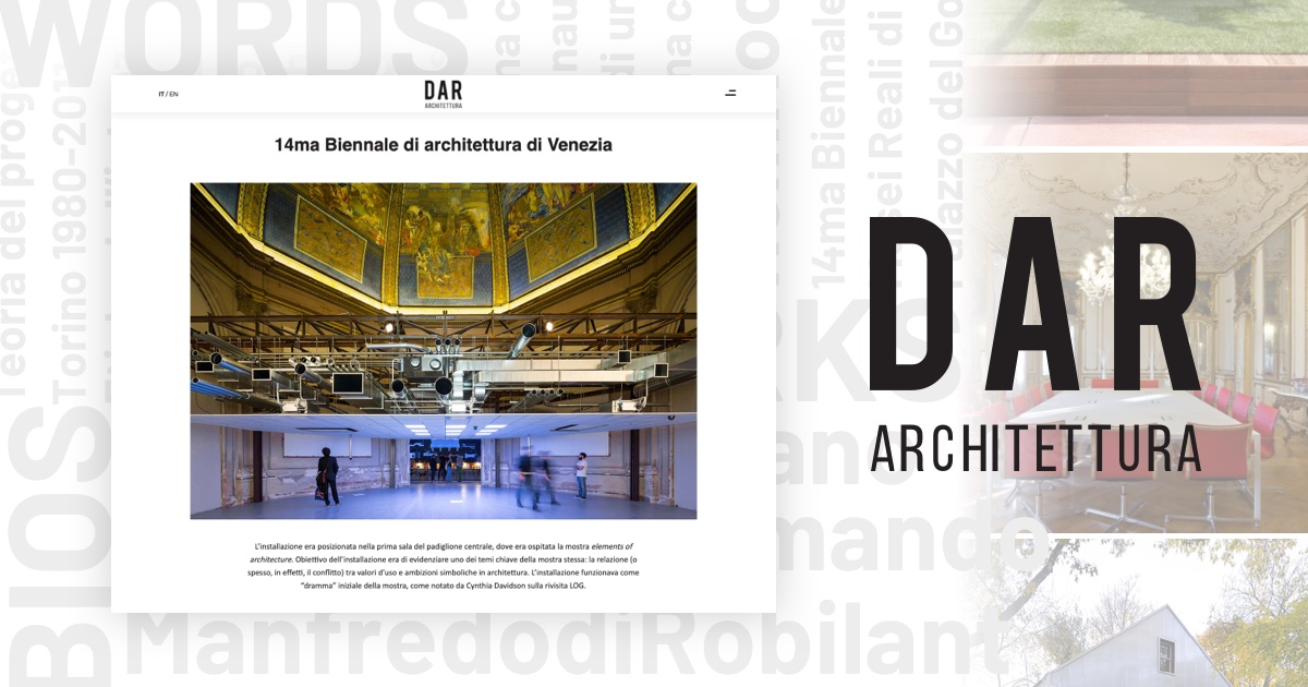 Web design for DAR site. Architecture as protagonist | Archibuzz